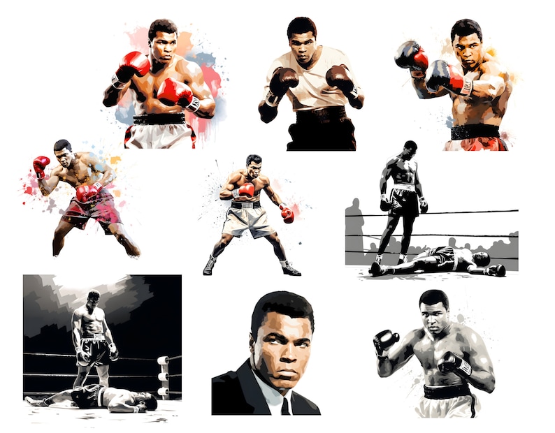 Muhammad Ali 16 PNG Bundle | Muhammad Ali Cliparts | Muhammad Ali Art ...