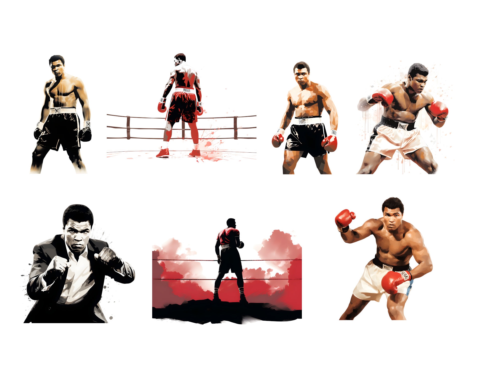 Muhammad Ali 16 PNG Bundle | Muhammad Ali Cliparts | Muhammad Ali Art ...