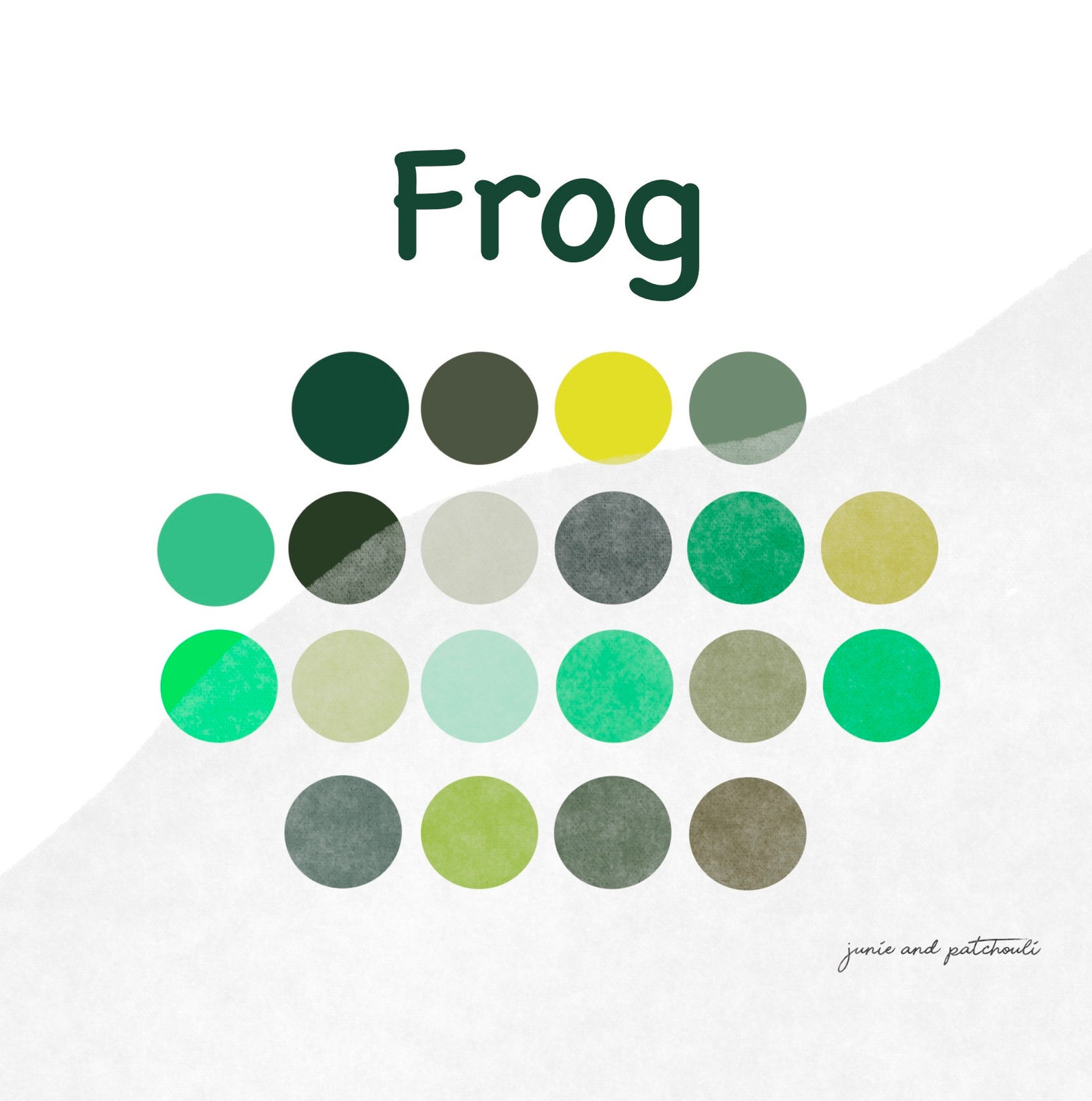 Frog Color Palette Procreate Palette 20 Color Swatches - Etsy