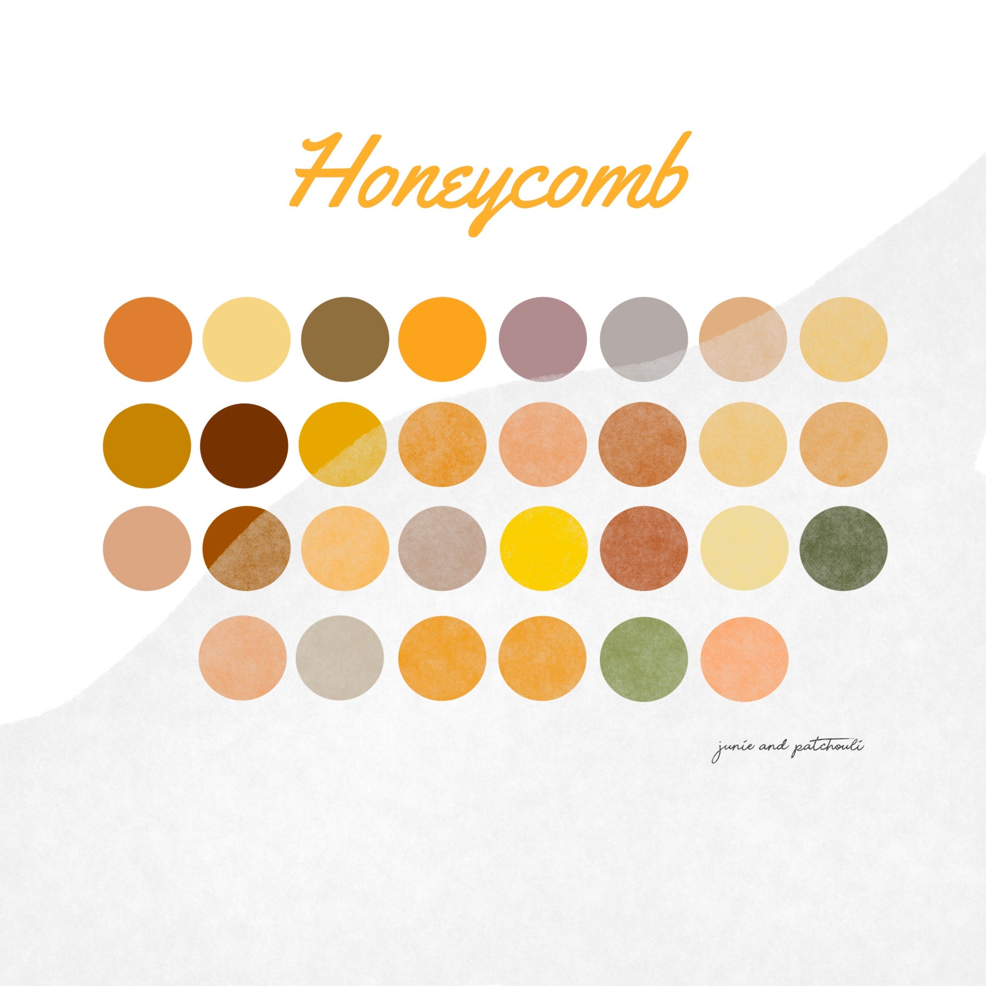 Honeycomb Color Palette Procreate Palette 30 Color Swatches - Etsy