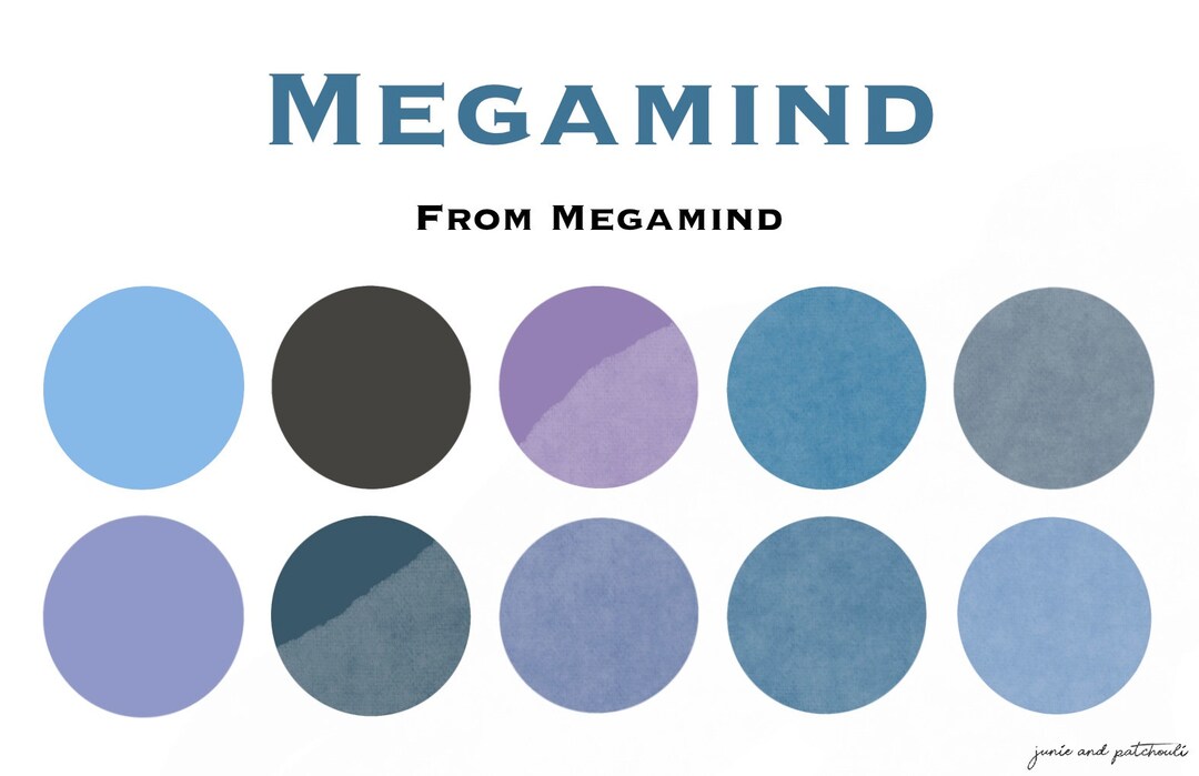 Megamind Color Palette Procreate Palette 10 Color Swatches - Etsy