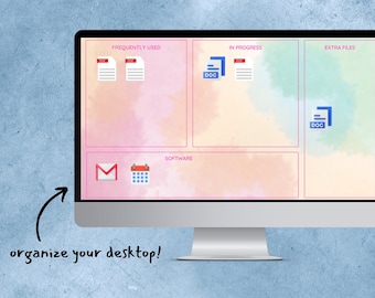 Customizable Desktop Wallpaper Organizer Neutral - Etsy