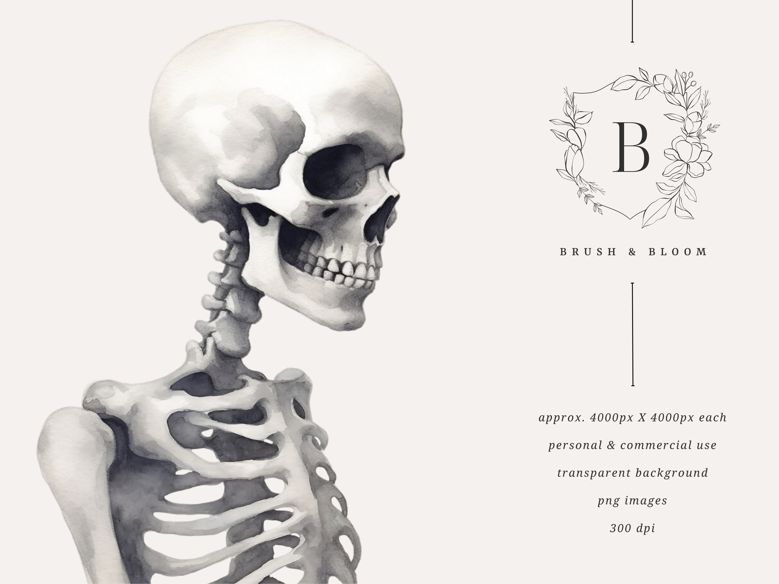 Halloween Skeletons Watercolor Clipart, Fall Png - Etsy