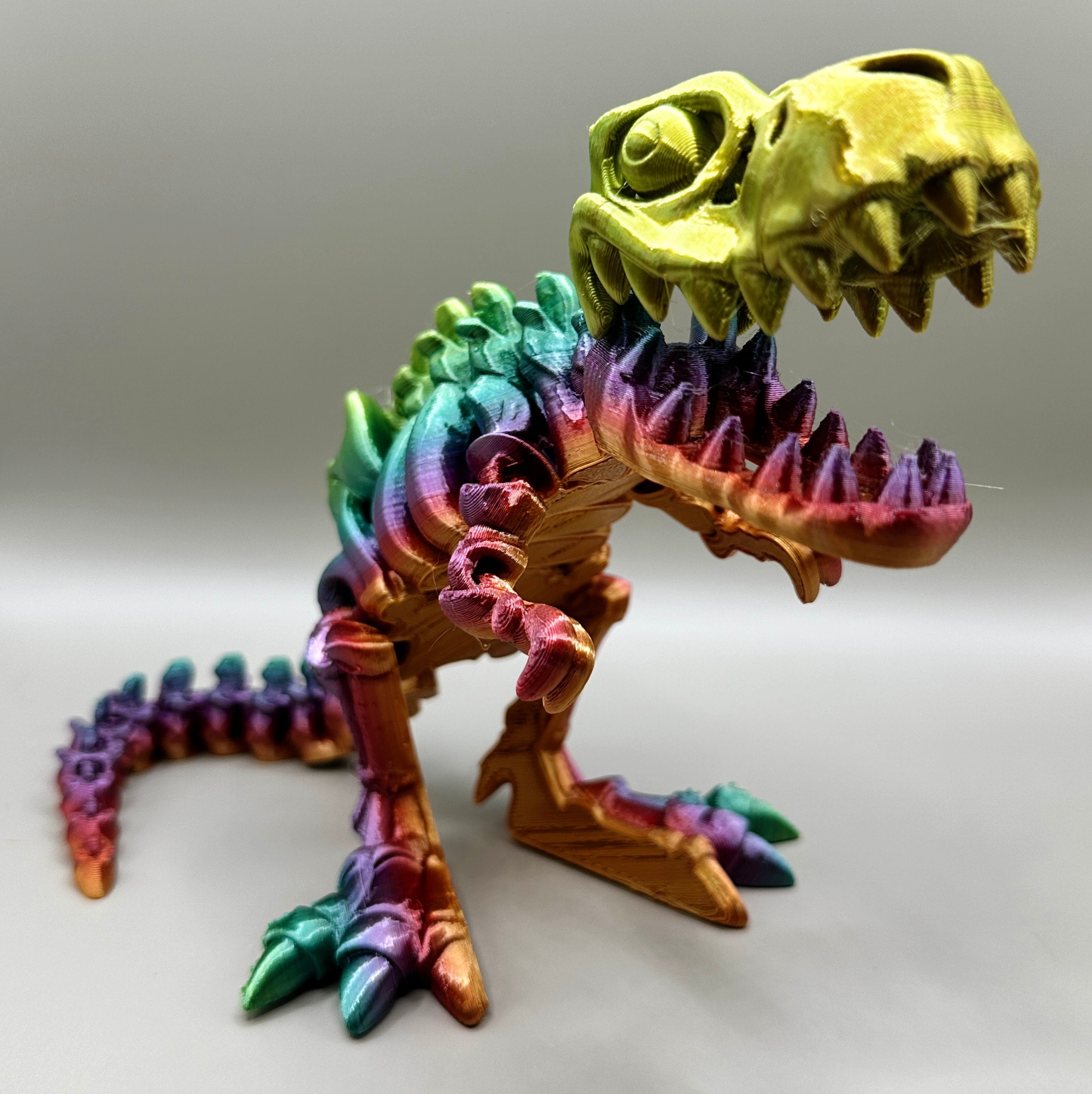 3D Printed Articulated T-rex, Articulated T Rex 3d Print, 3d Printed ...