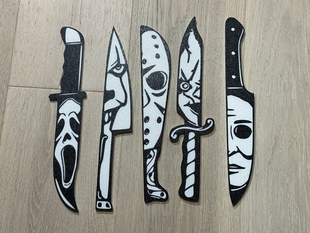 Slasher Showdown: Set of 5 Iconic Horror Movie Knives - Etsy