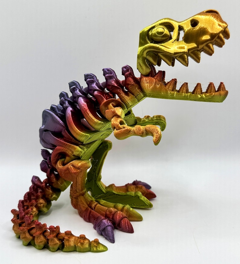 3D Printed Articulated T-rex, Articulated T Rex 3d Print, 3d Printed ...