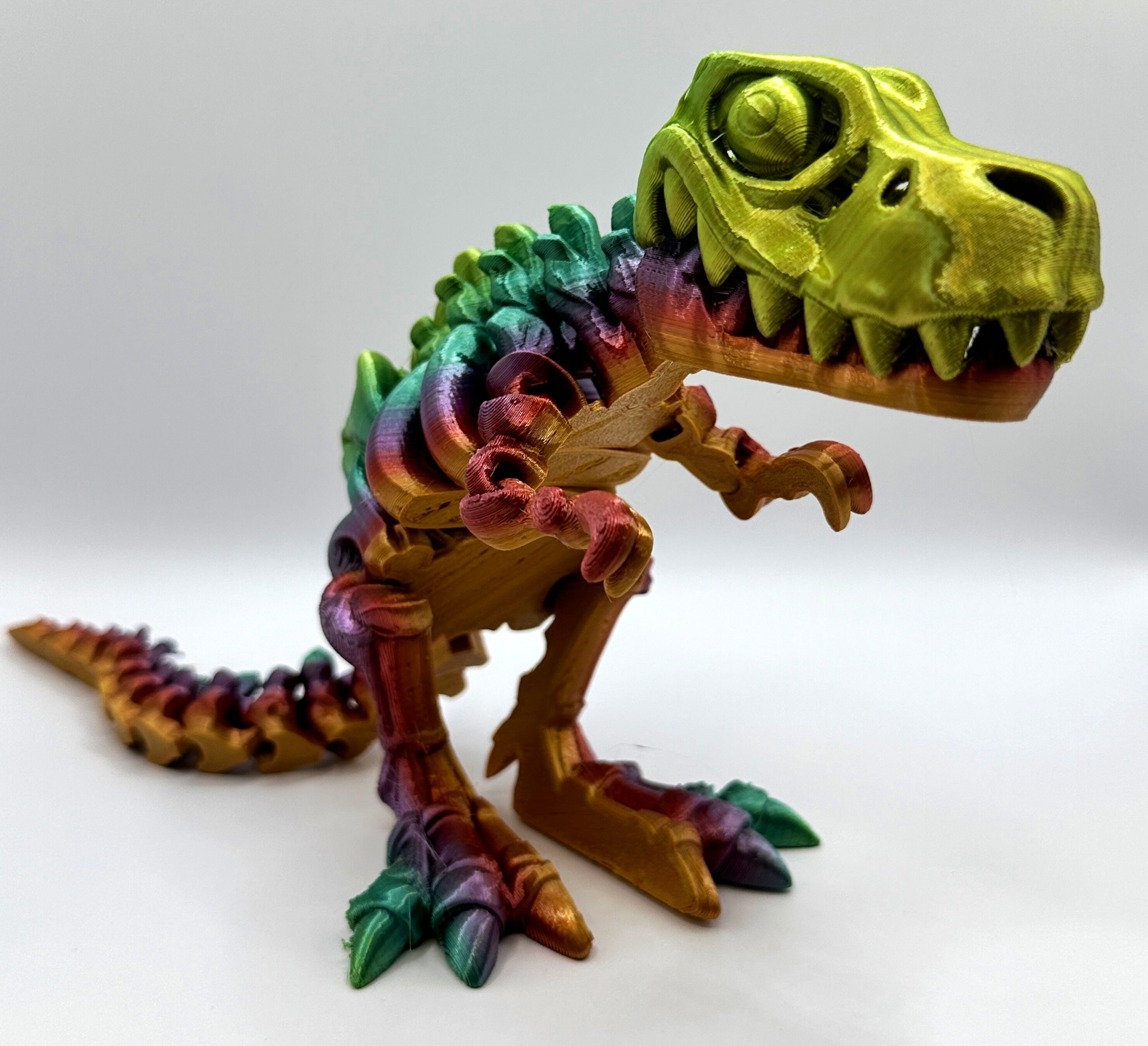 3D Printed Articulated T-rex, Articulated T Rex 3d Print, 3d Printed ...
