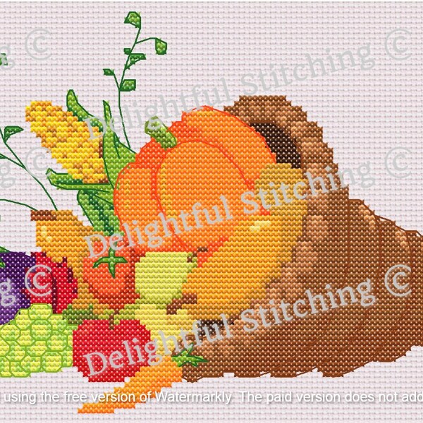 Cross Stitch Cornucopia Pattern - Etsy