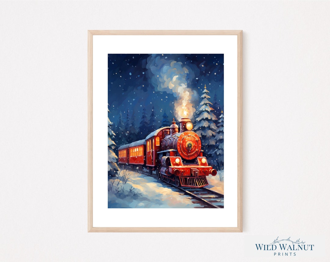 Holiday Polar Express Train Winter Wonderland Digital Art - Etsy