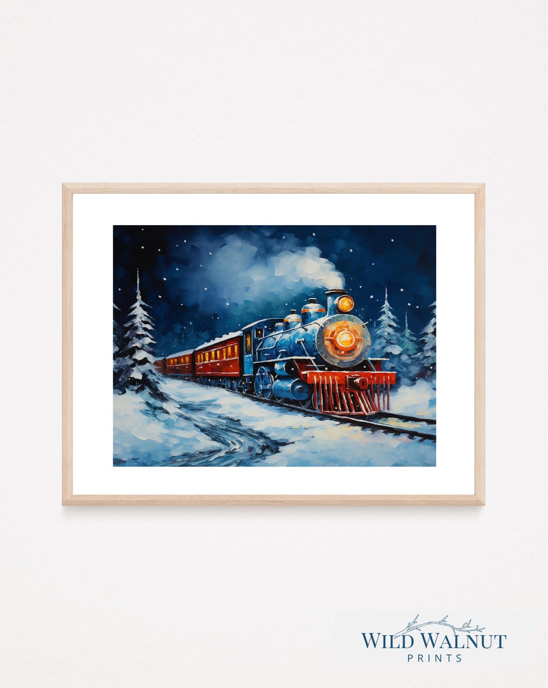 Holiday Polar Express Train Winter Wonderland Digital Art - Etsy