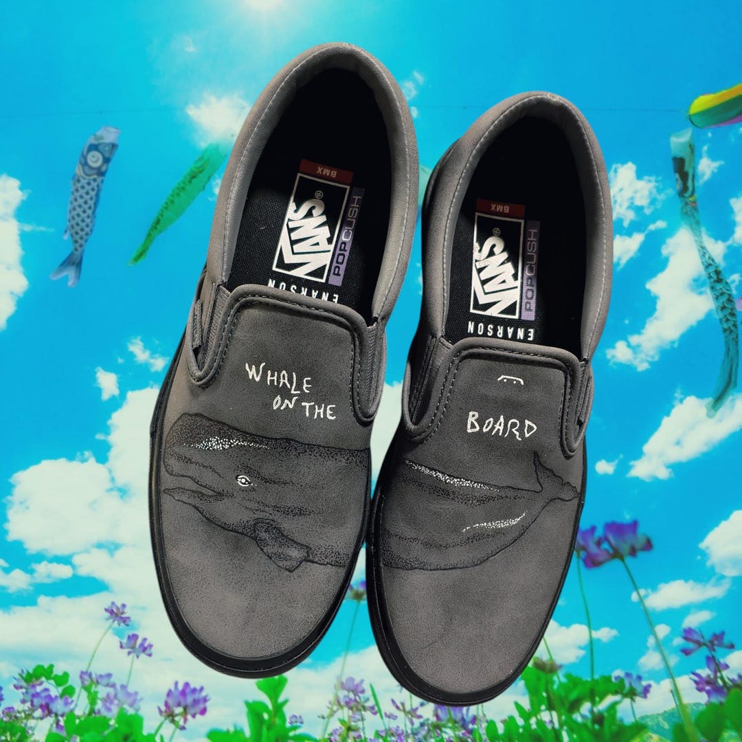 Hand-painted Tattoo Style Vans Unique Custom Sneakers - Etsy