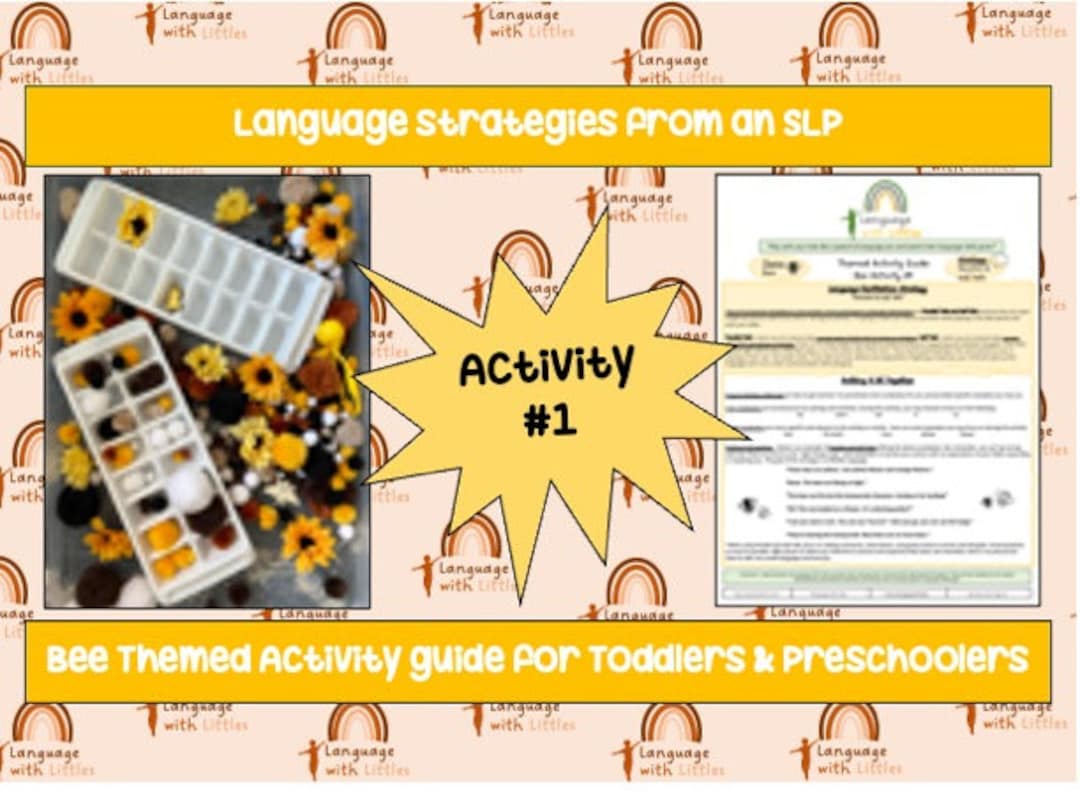 Language Strategies From an SLP! Bee Themed Activity Guide #1 for ...