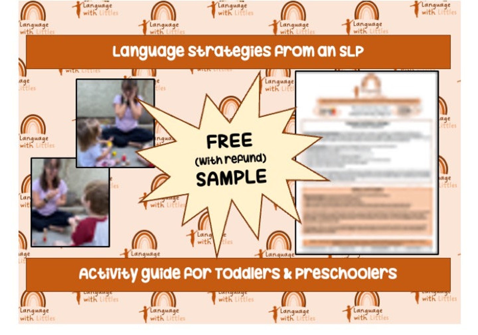 Language Strategies From an SLP! FREE (after Refund) Sample Activity ...