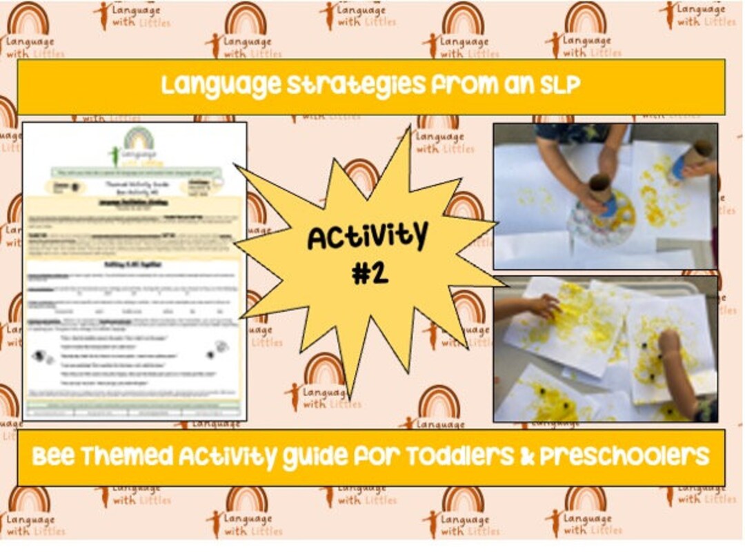 Language Strategies From an SLP! Bee Themed Activity Guide #2 for ...