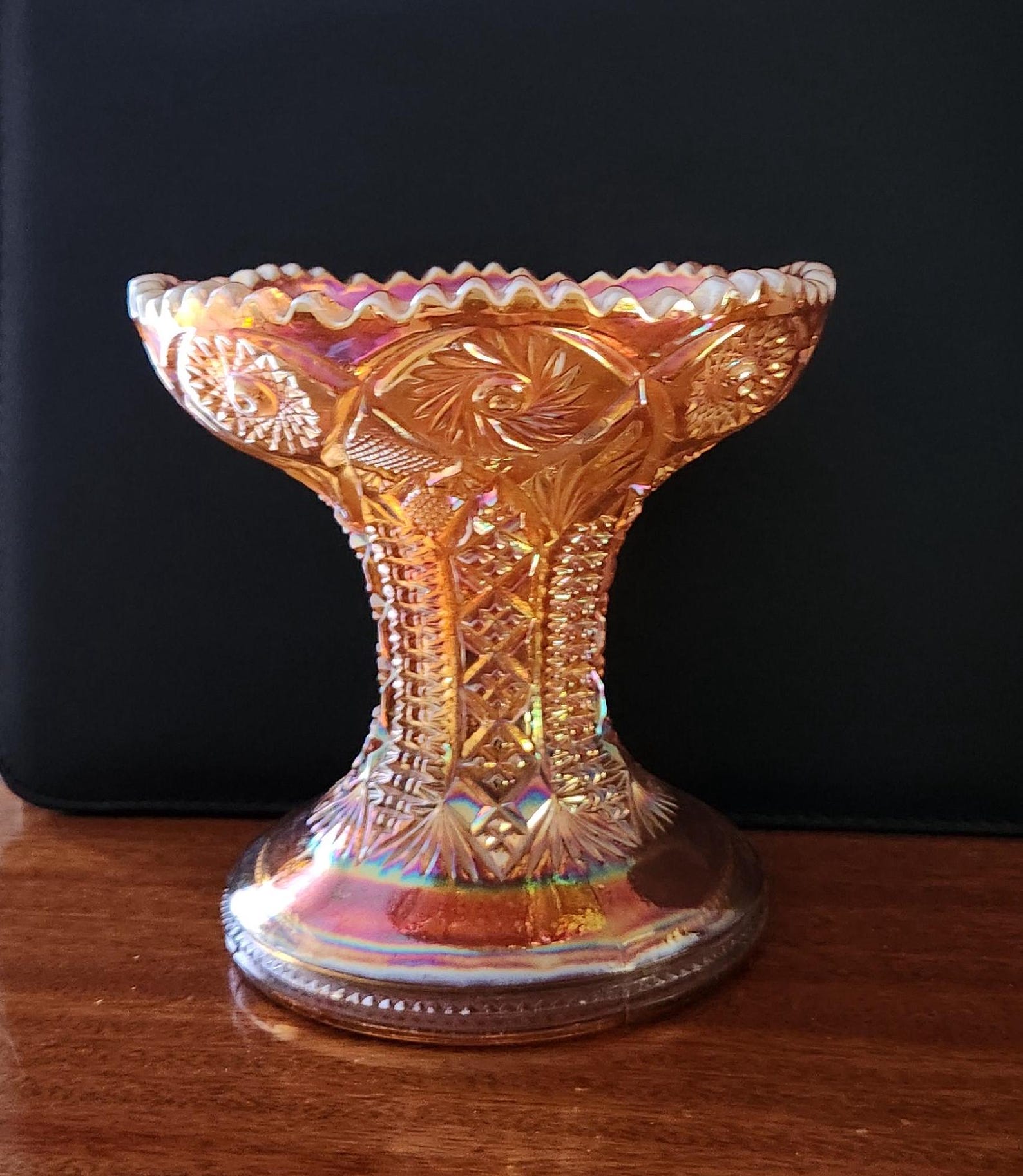 Vintage Carnival Glass Dish - Etsy