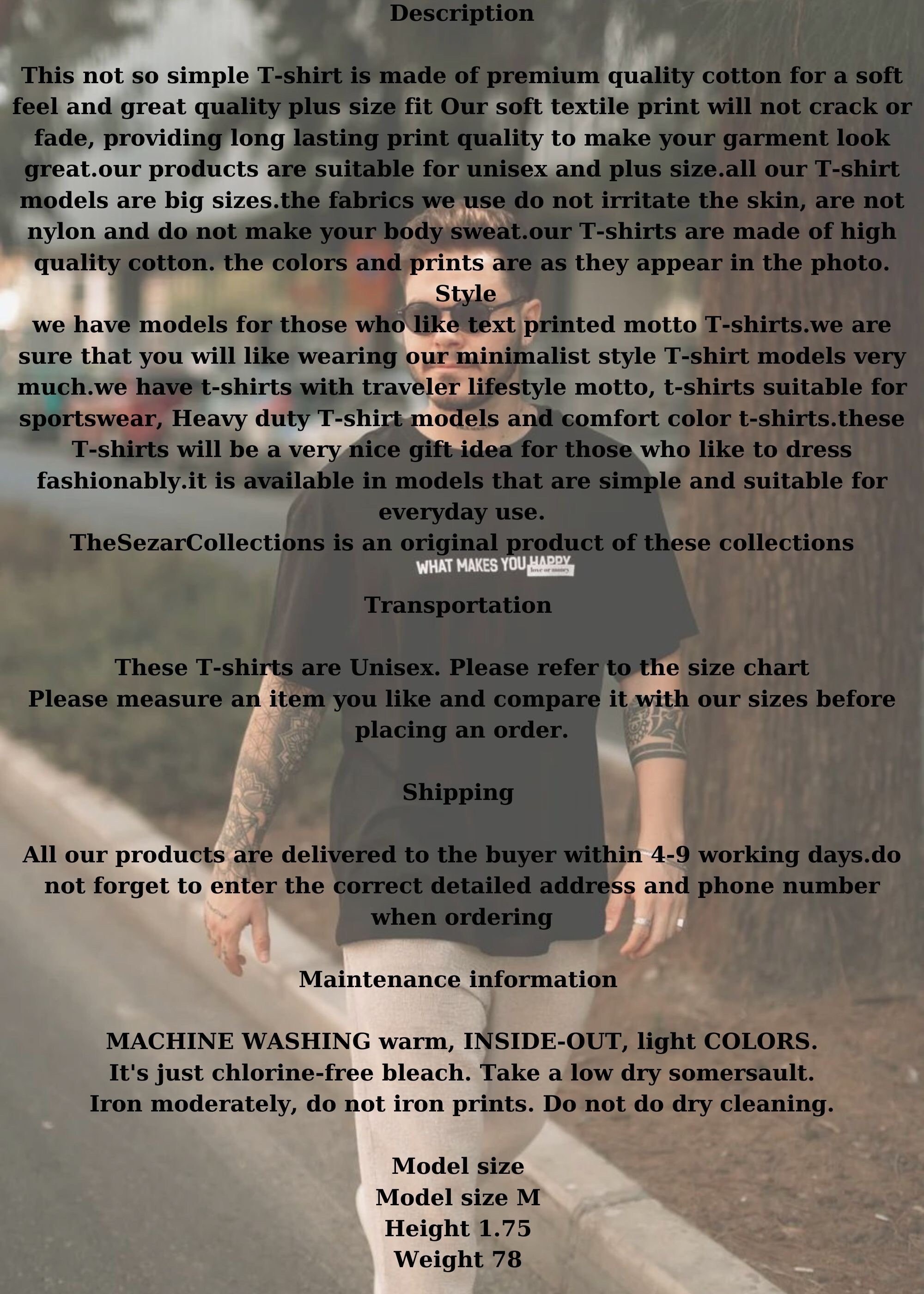 What Makes You Happy Motto Print Tshirtmotto Front Print - Etsy