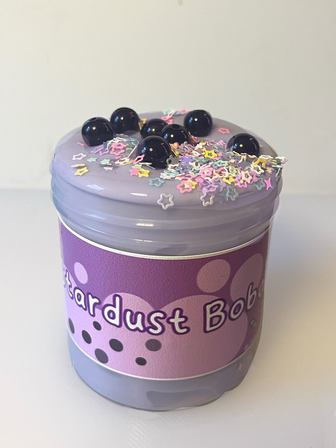 Stardust Boba / Glossy Lavender Slime / Shimmery Slime - Etsy