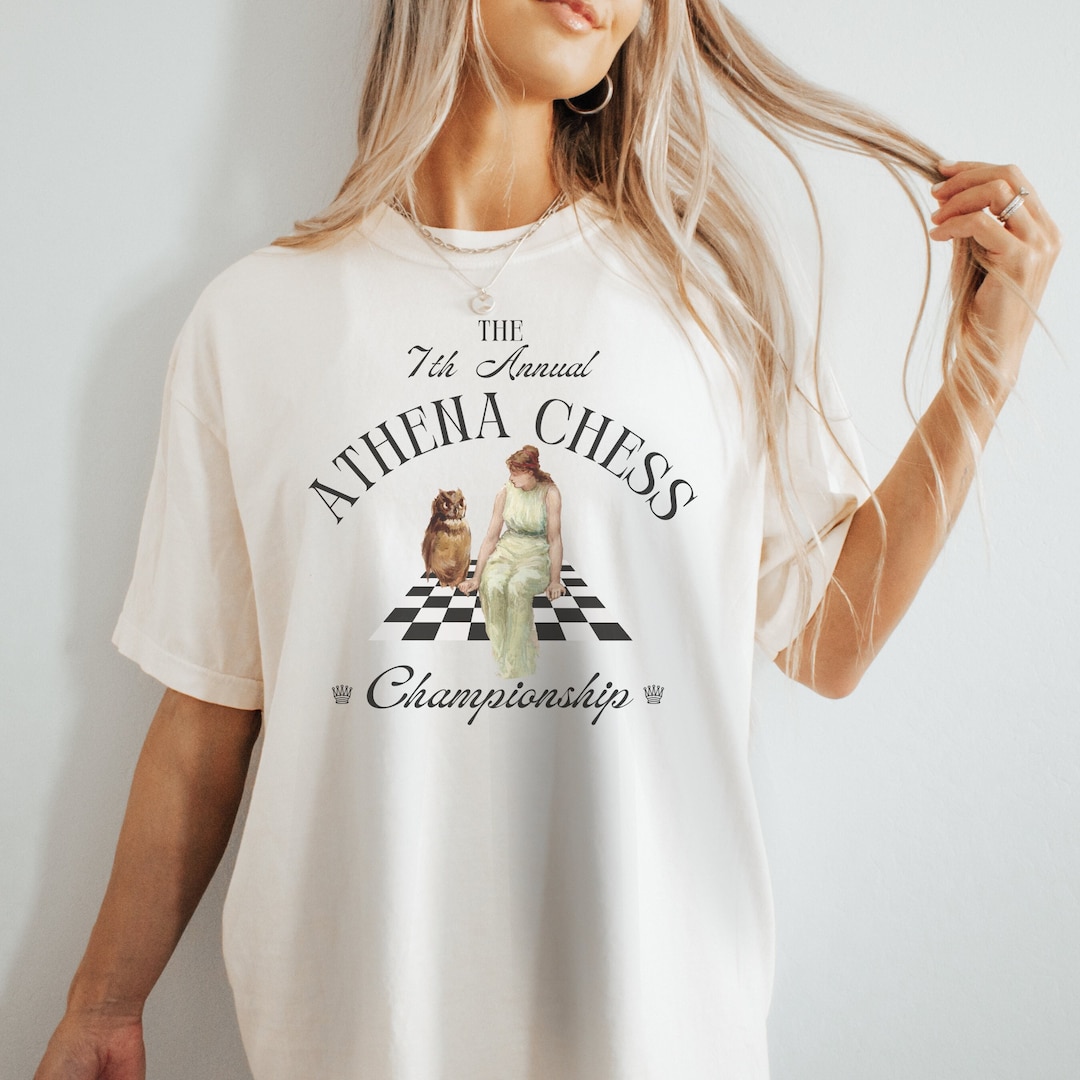 Athena Shirt Greek Goddess Comfort Colors Athena Chess Championship Owl ...