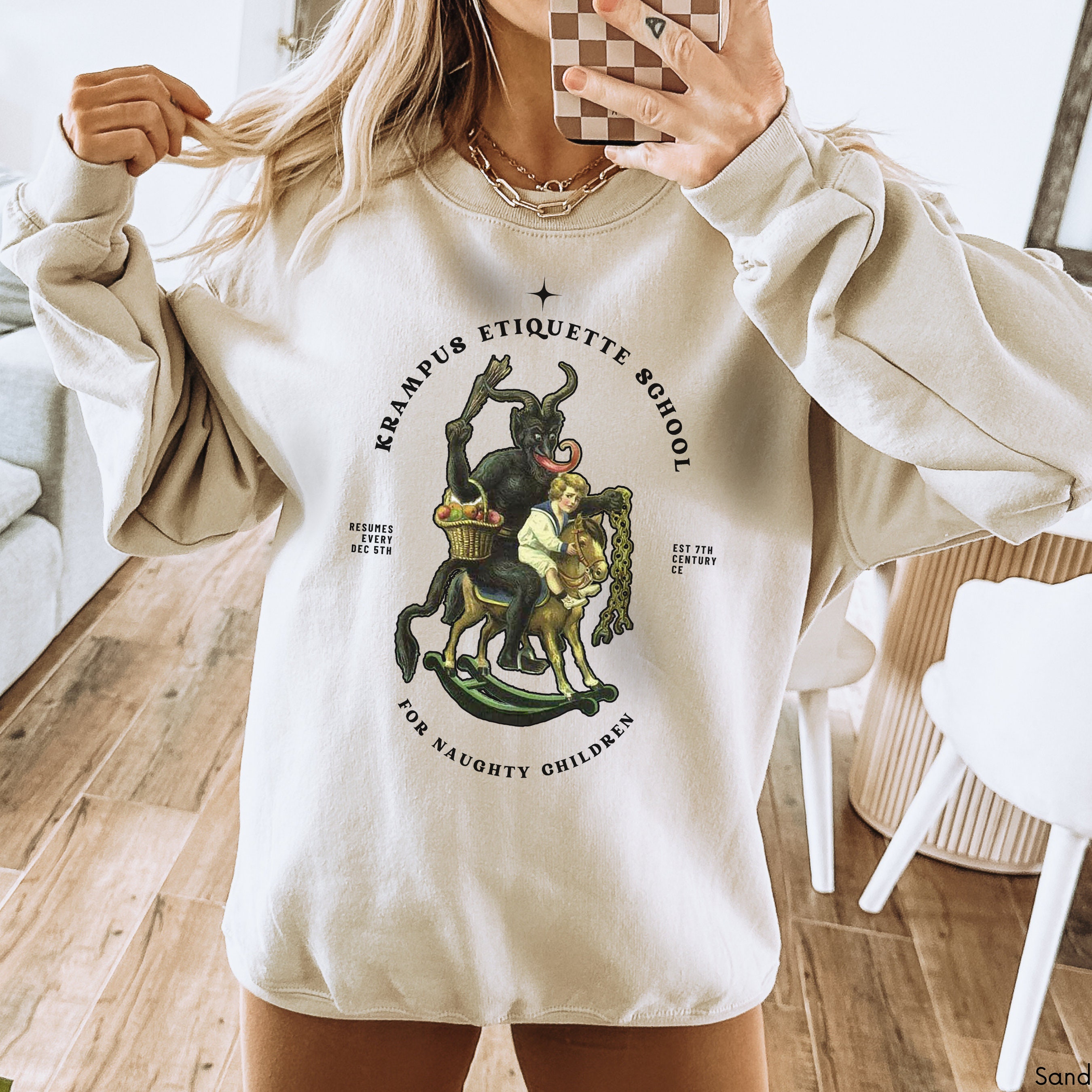 Krampus Sweater, Krampus Etiquette School, German Folklore Christmas ...