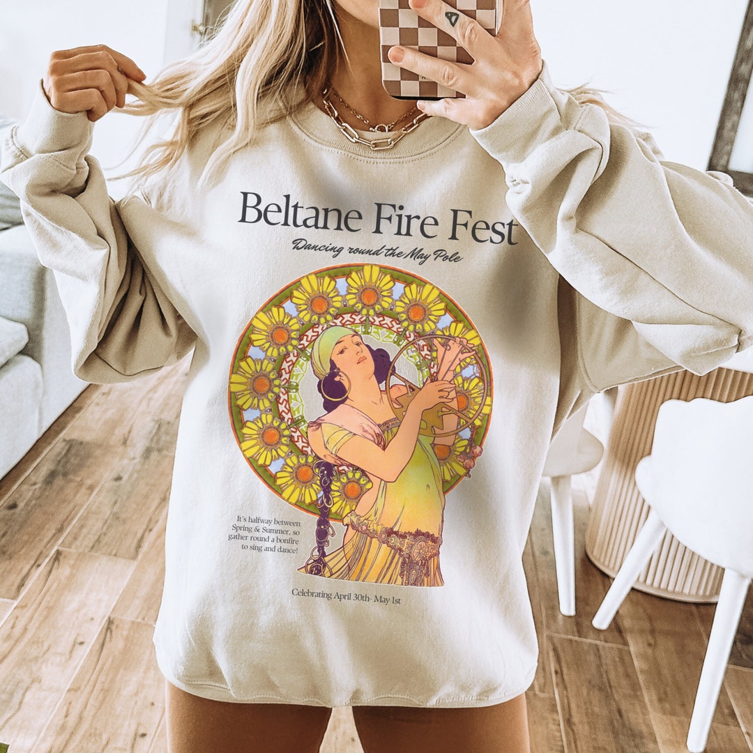 Beltane Celebration Sweatshirt Fire Festival Wheel of the Year Maypole ...