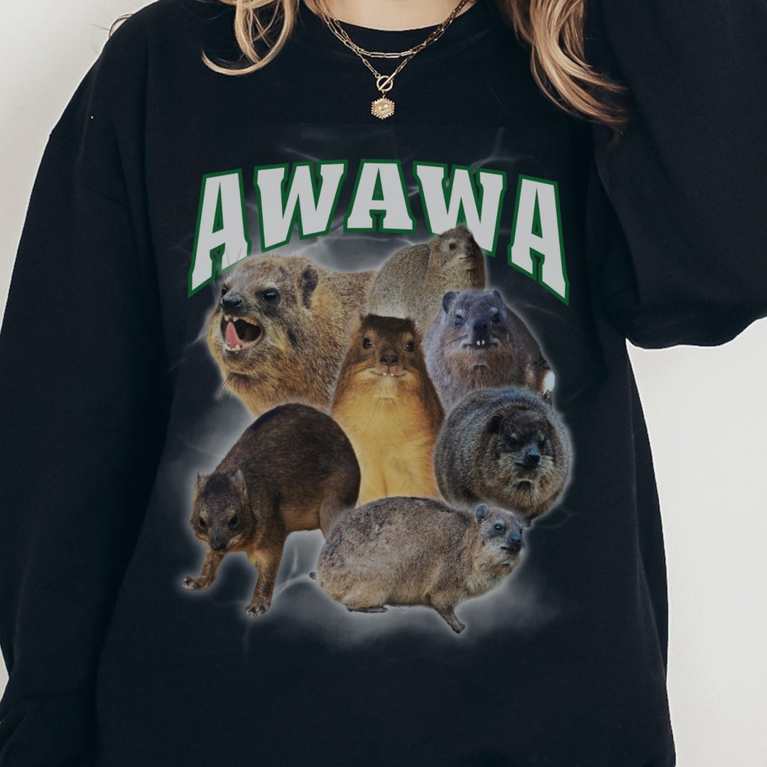 Hyrax Meme Sweatshirt: AWAWA Funny Animal Lover Gift - Etsy