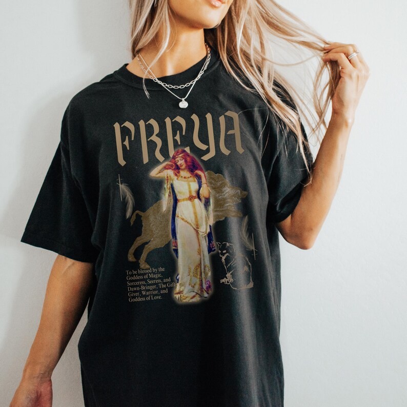 Freya Goddess T-shirt: Comfort Colors Pagan Witch Clothing - Etsy
