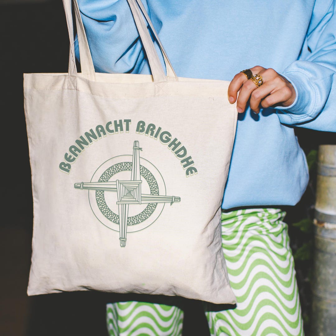 Beannacht Brighdhe Tote Bag St Brigid Market Bag Brigid Cross Irish ...