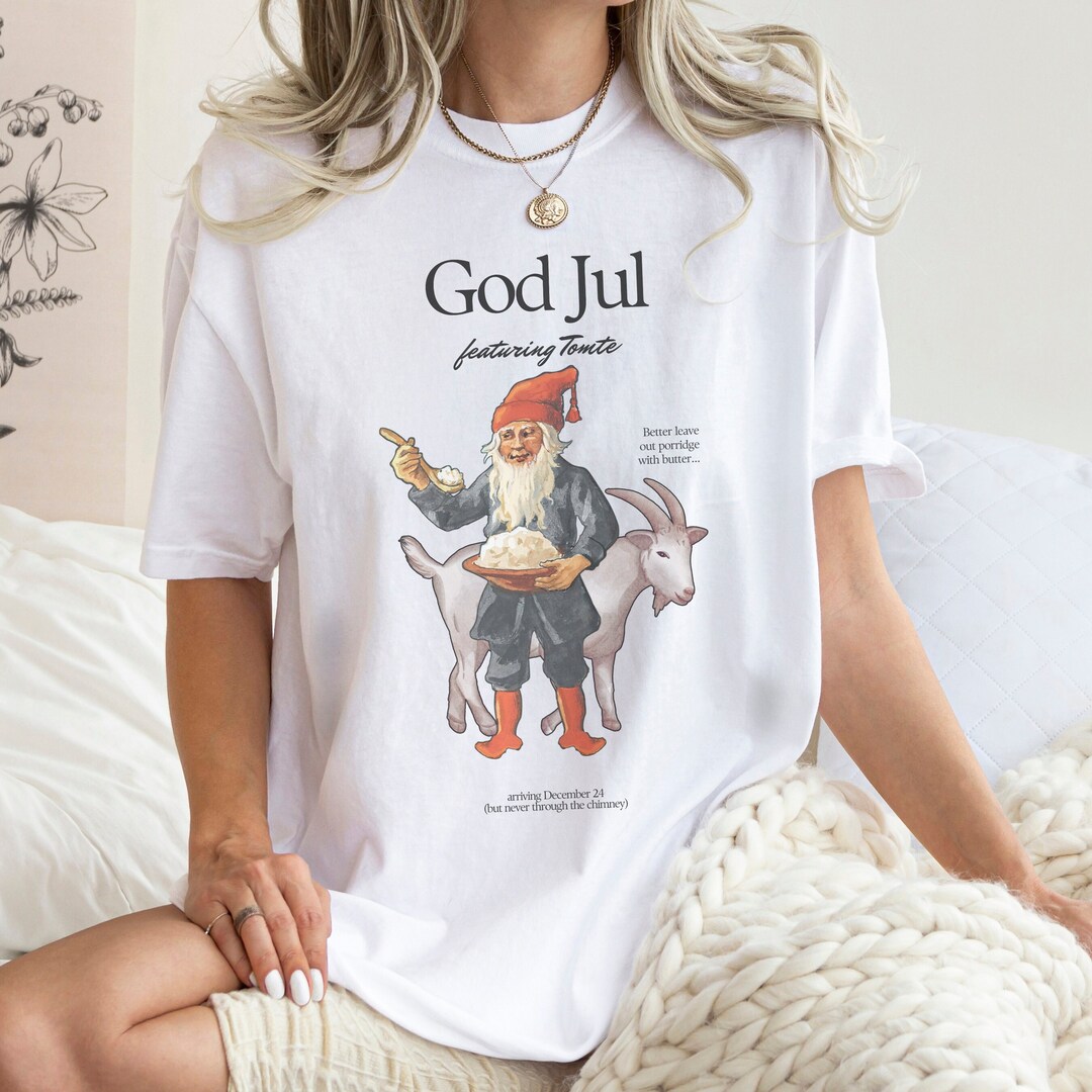 Tomte Shirt, Comfort Colors, God Jul Nordic Folklore Christmas ...