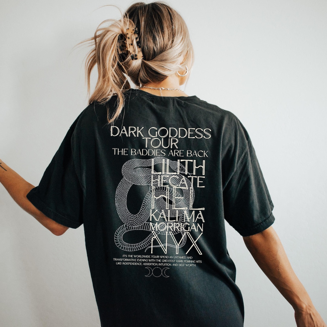 Dark Goddess Tour Shirt Briana Edit. Comfort Colors Hel Lilith Hecate ...