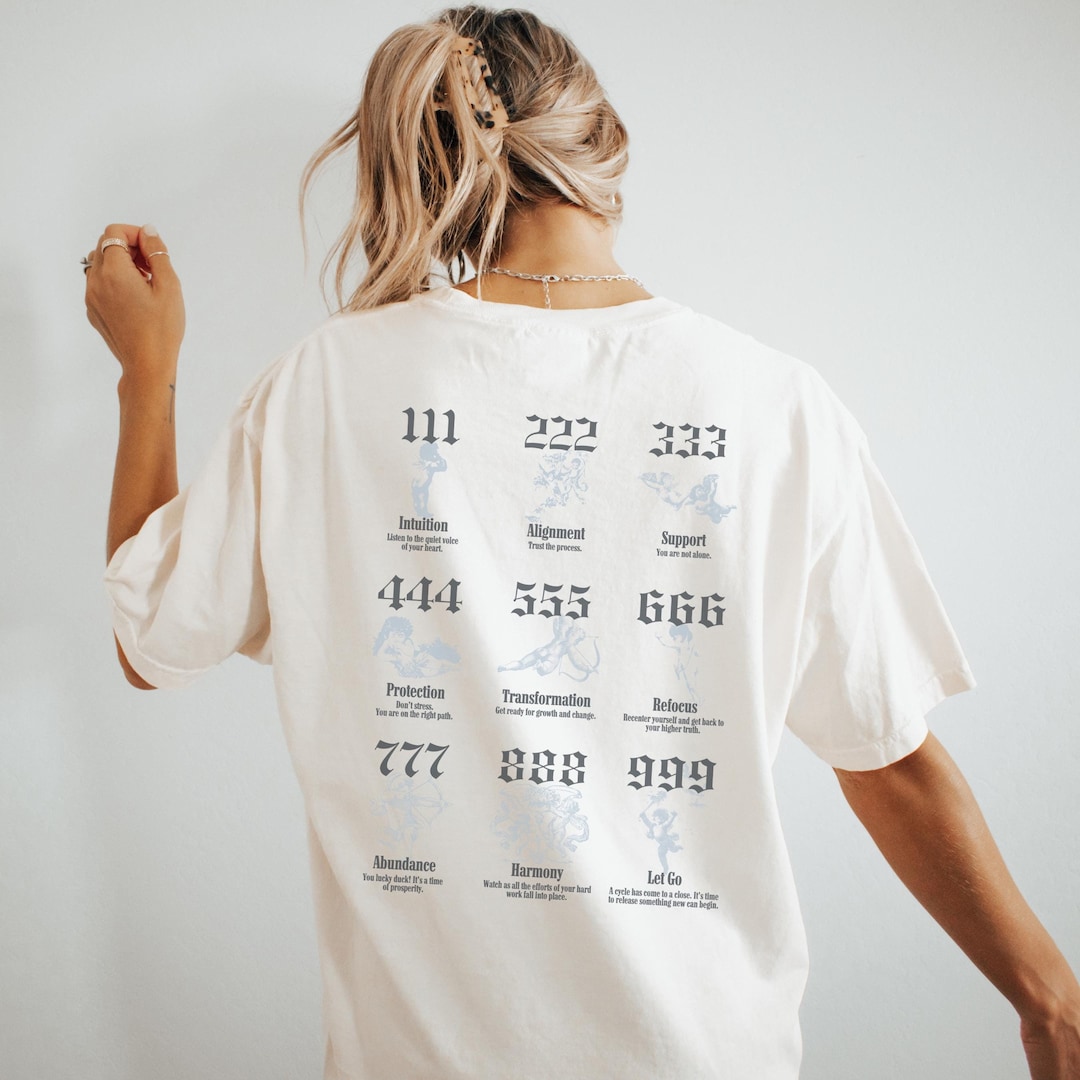 777 Angel Numbers Comfort Colors Shirt: Cherub Vintage Tee - Etsy