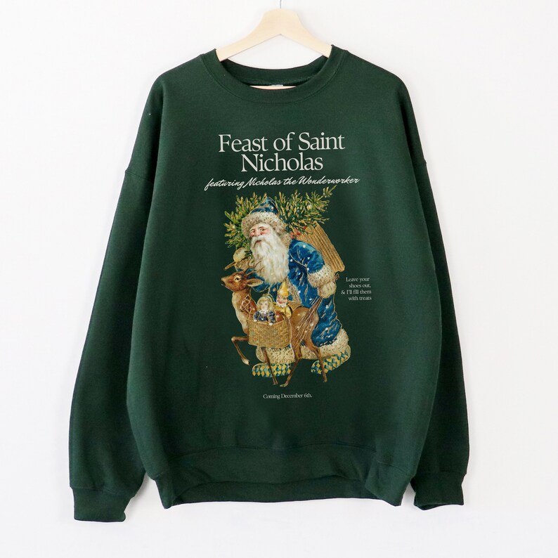 Suéter de San Nicolás, Navidad folclórica, San Nicolás católico, Ropa ...