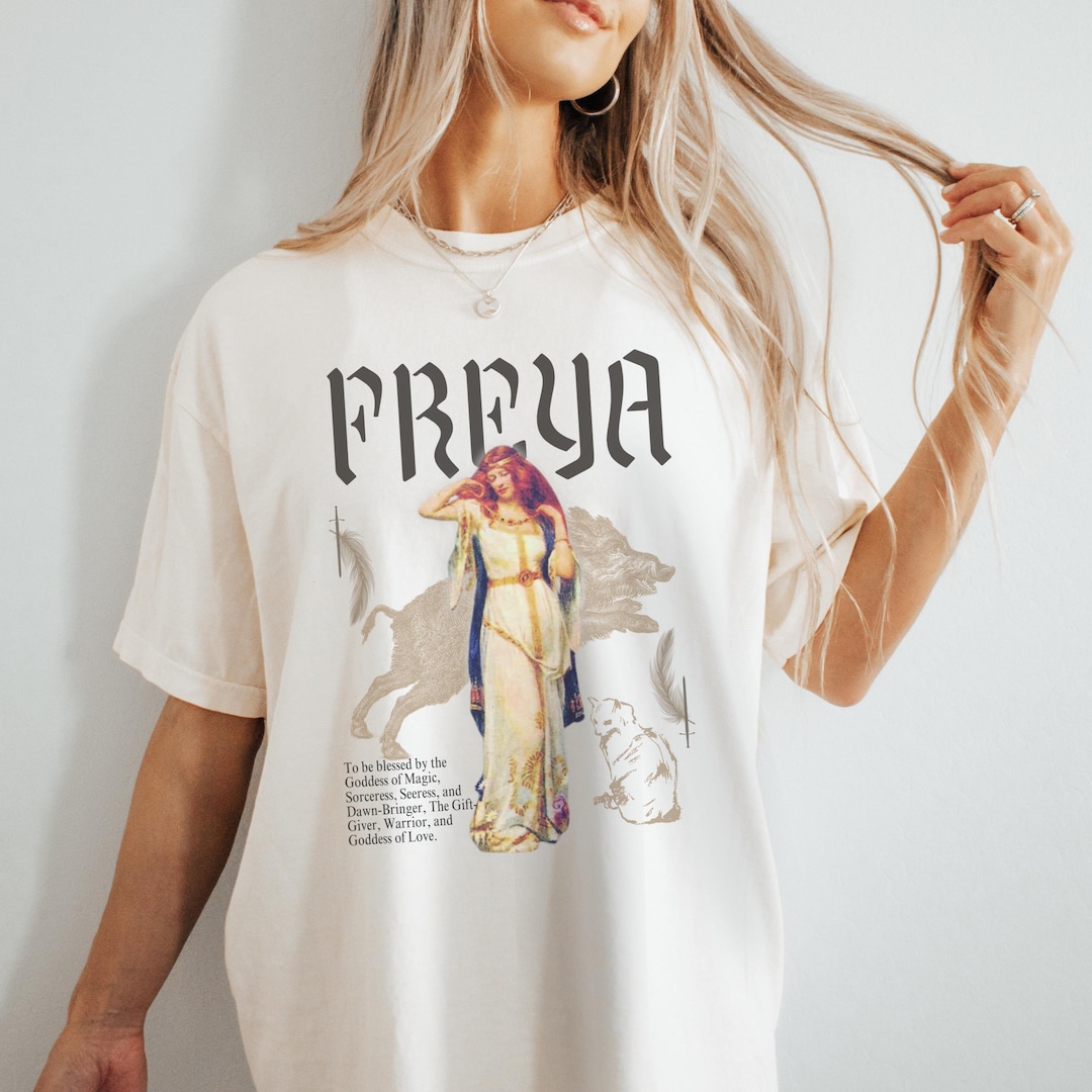 Freya Goddess T-shirt: Comfort Colors Pagan Witch Clothing - Etsy