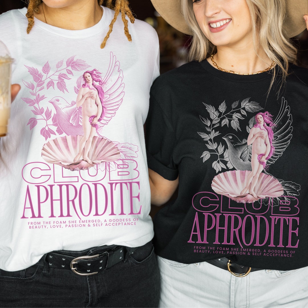 Club Aphrodite Shirt, Academia Clothing, Greek Goddess, Birth of Venus ...