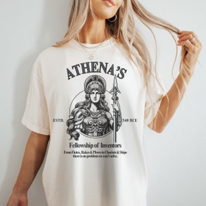 Athena Goddess Shirt: Fellowship of Inventors Comfort Colors Greek ...