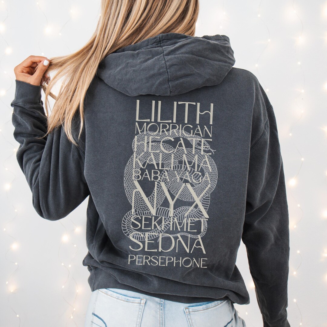 Dark Goddesses Hoodie: Comfort Colors Unisex Lightweight Sweater Lilith ...
