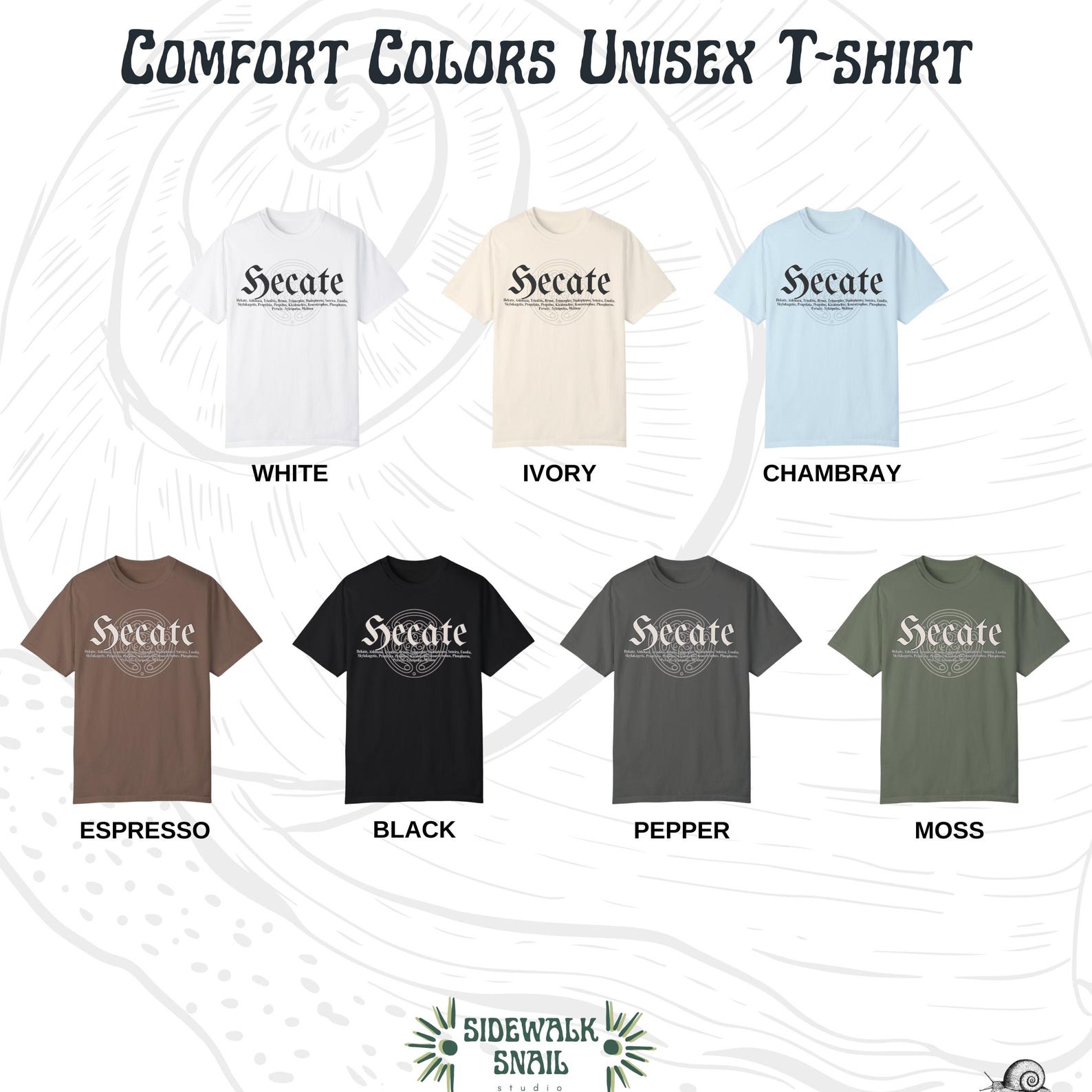 Hecate Goddess T-shirt: Comfort Colors Pagan Witchy Tee - Etsy