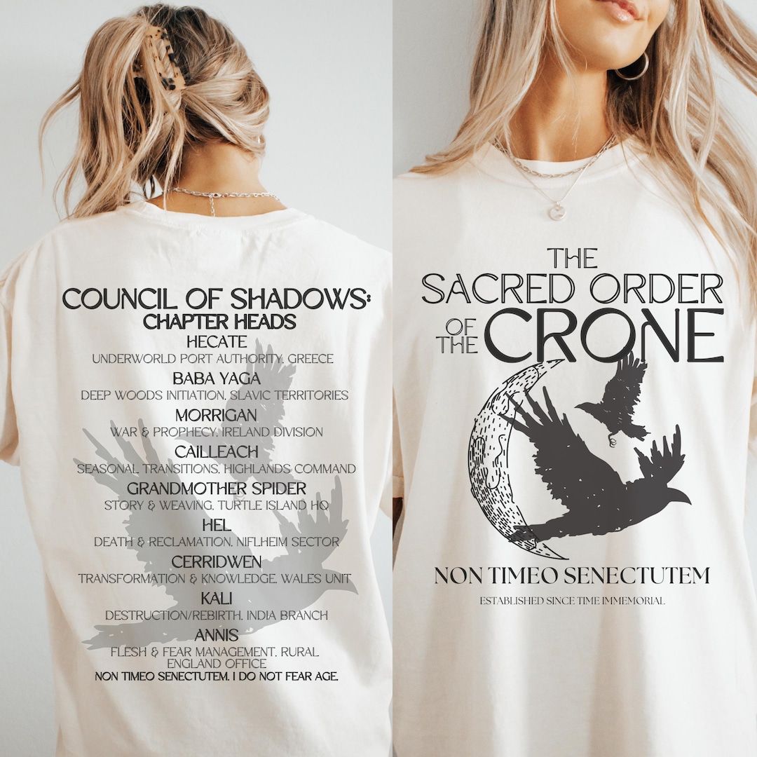 Crone Shirt Comfort Colors Sacred Order of the Crone Dark Goddess ...
