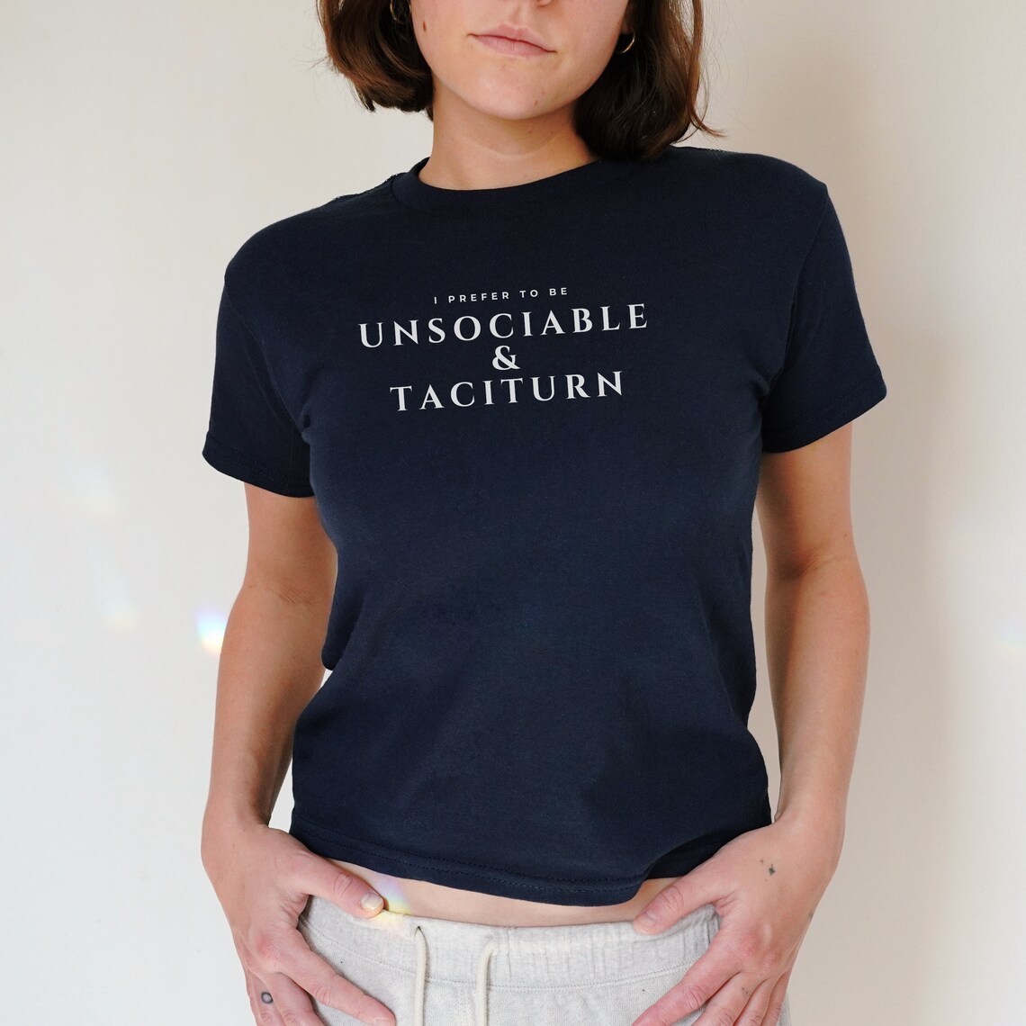 Unsociable and Taciturn Pride and Prejudice Y2K Baby Tee Elizabeth ...