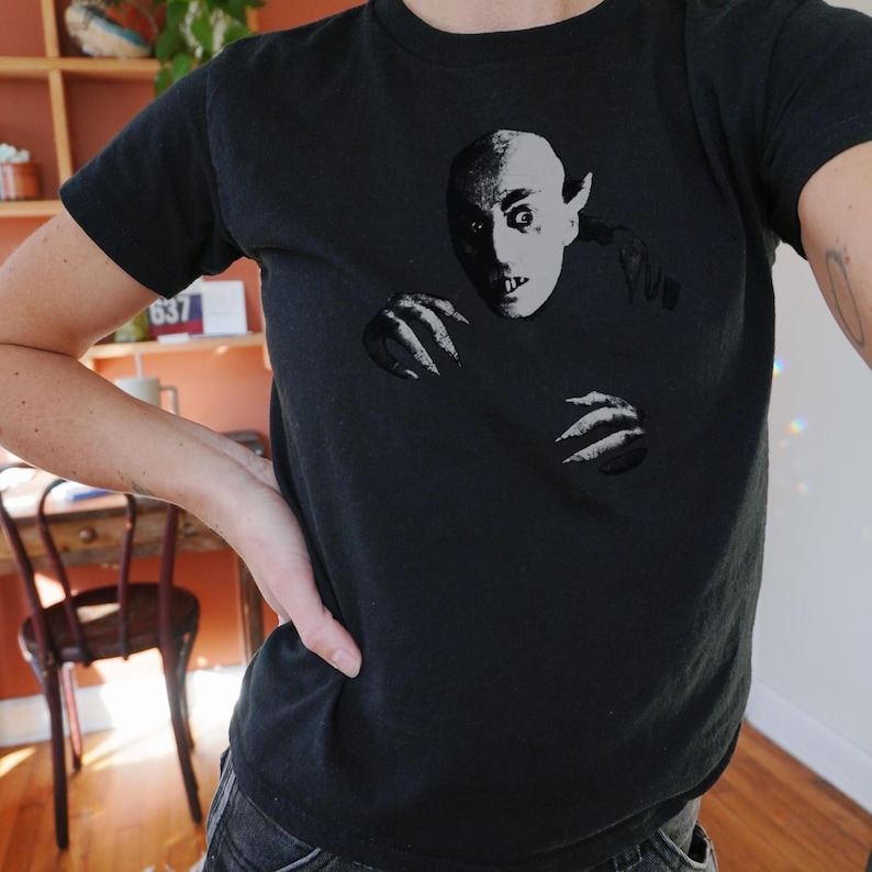 Nosferatu Shirt: Vampire 90s Cropped Baby Tee Gothic 1922 A Symphony of ...