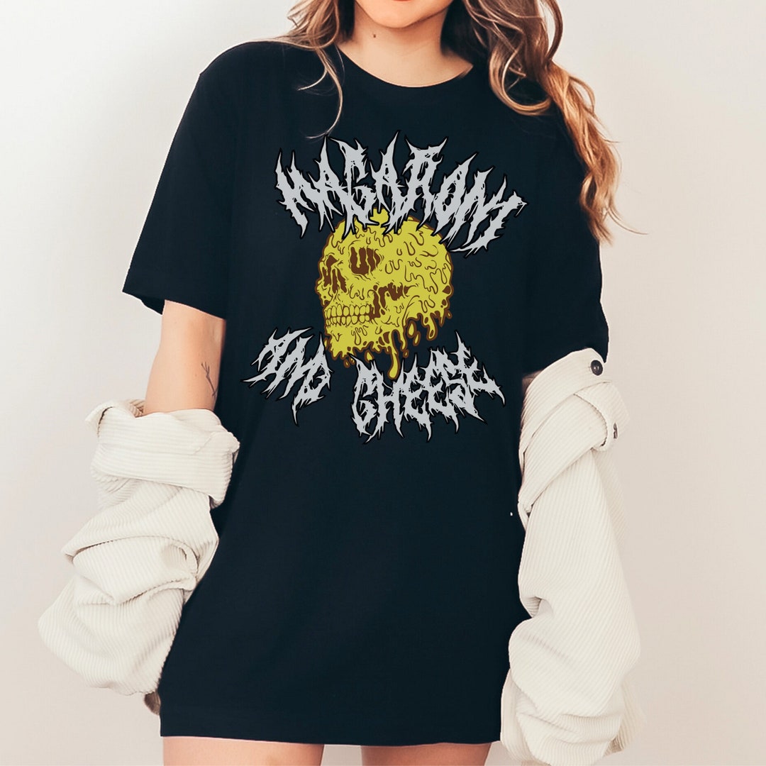 Macaroni and Cheese Black Metal T Shirt, Skull Mac and Cheese Funny ...