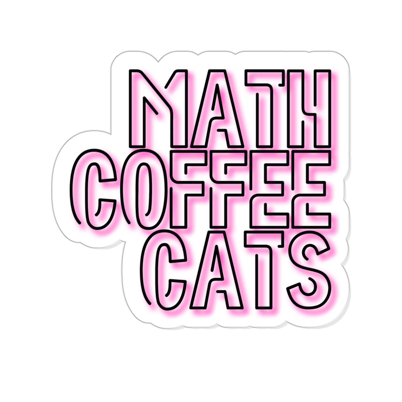 Math Coffee Cats Sticker Back to School Gift for Math Teacher, Coffee ...