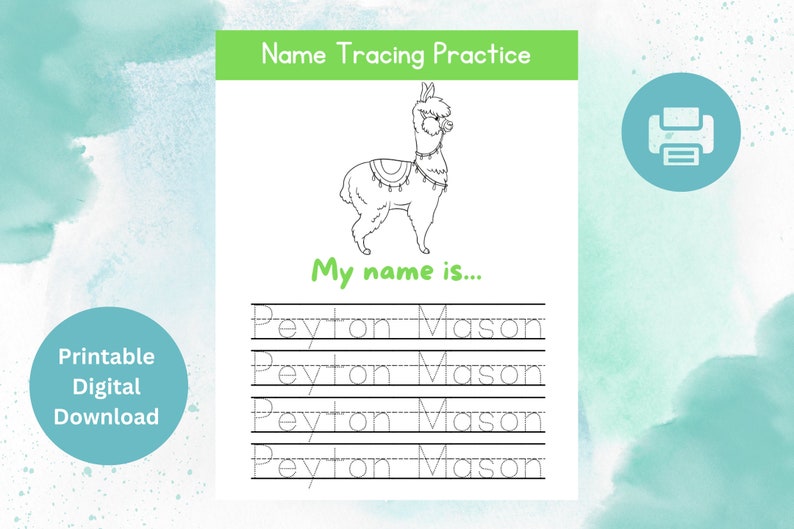 Name Tracing Custom Worksheet / Personalized First and Last Name ...