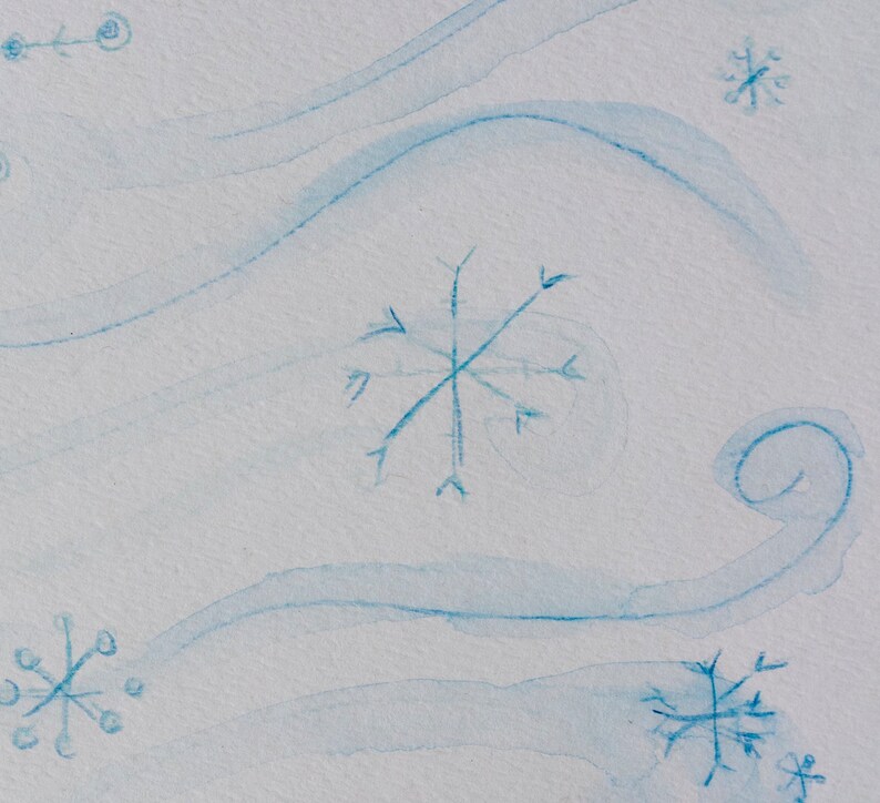 Winter Hand Drawn Weather Series for Nursery / Bedroom / Bathroom Art ...