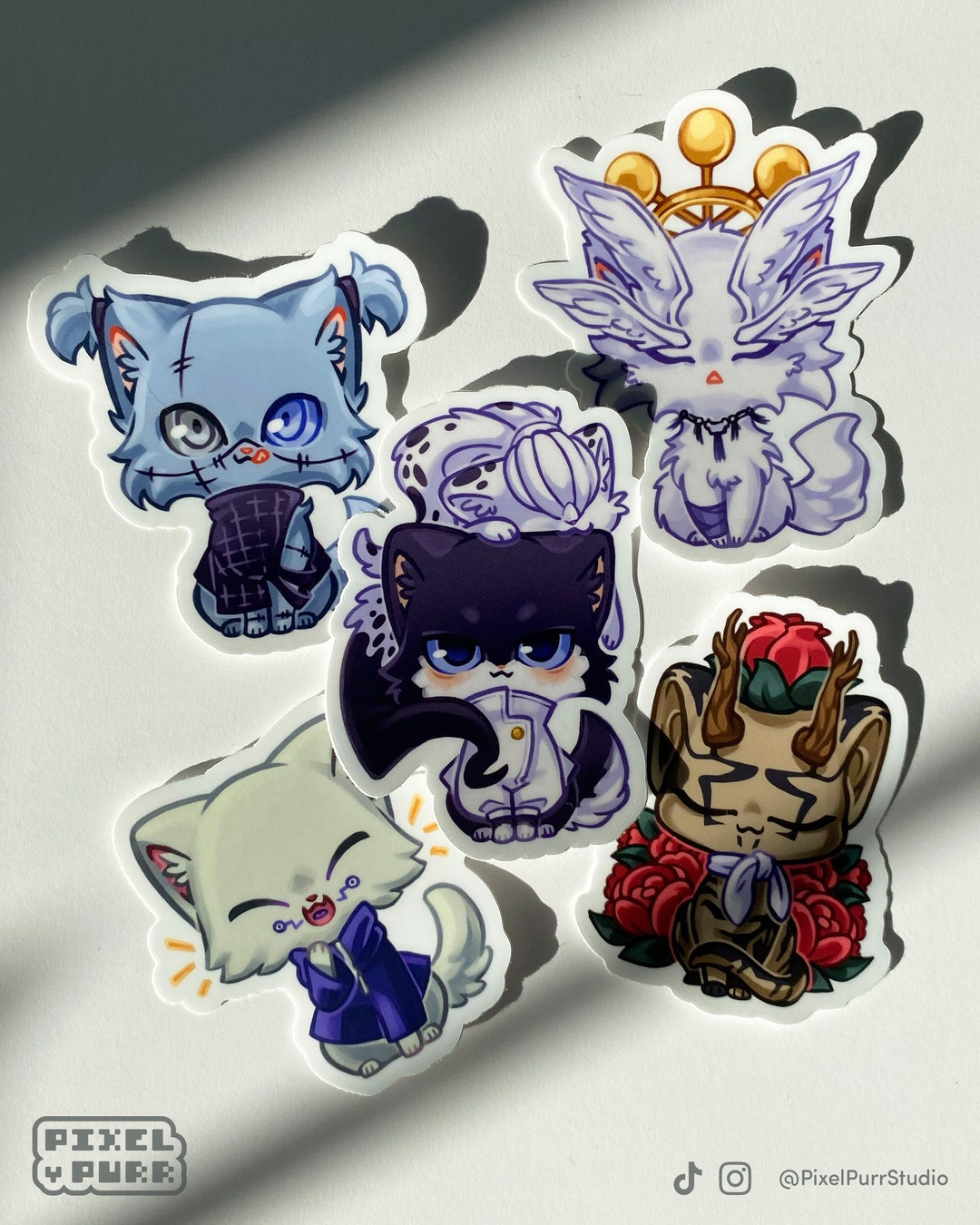 Jujutsu Kittens! Stickers || Set C / 5 Designs / JJK Anime Inspired ...
