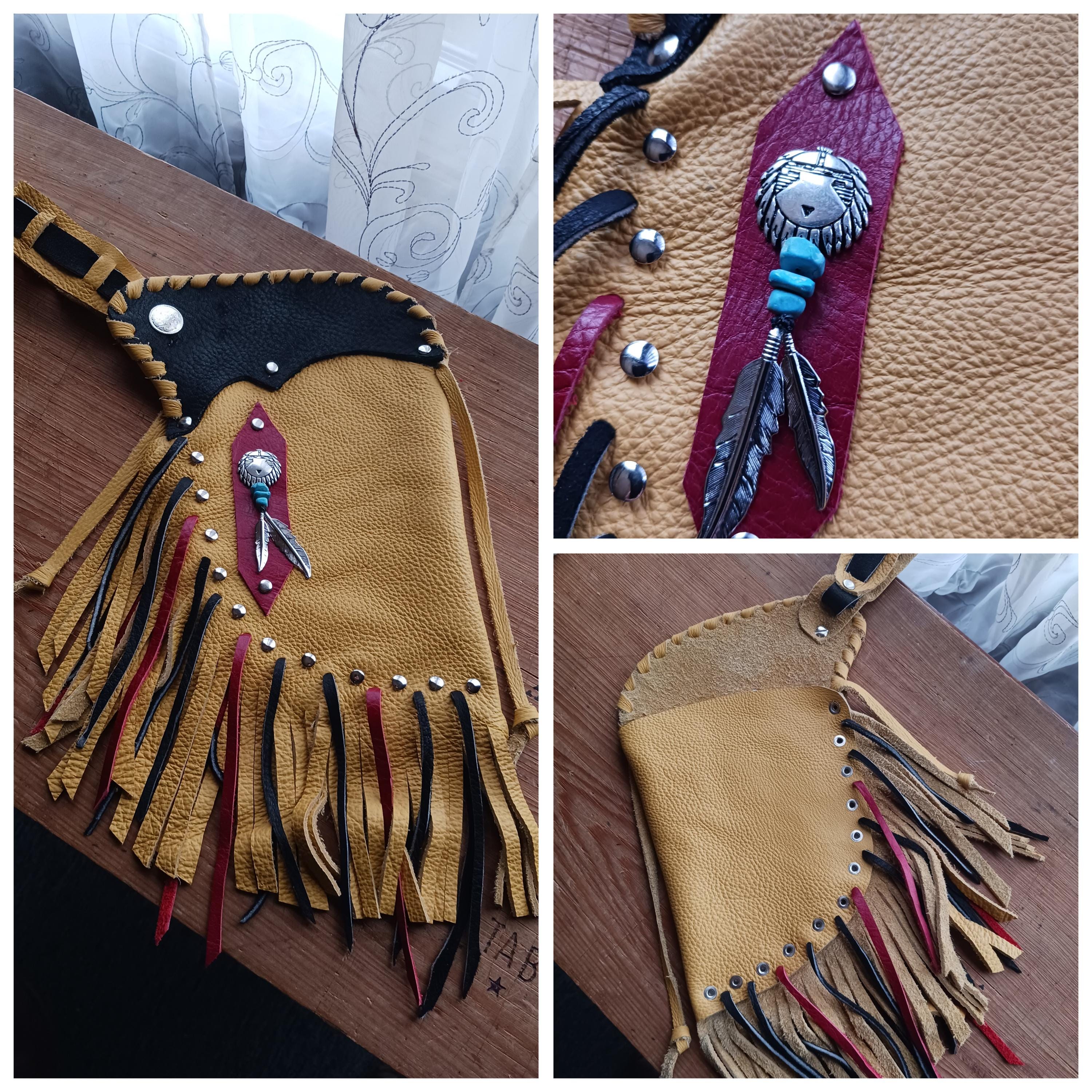 Buckskin Native American Mini Chaps Hanging Stocking Hidden Pouch Free ...