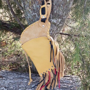 Buckskin Native American Mini Chaps Hanging Stocking Hidden Pouch Free ...
