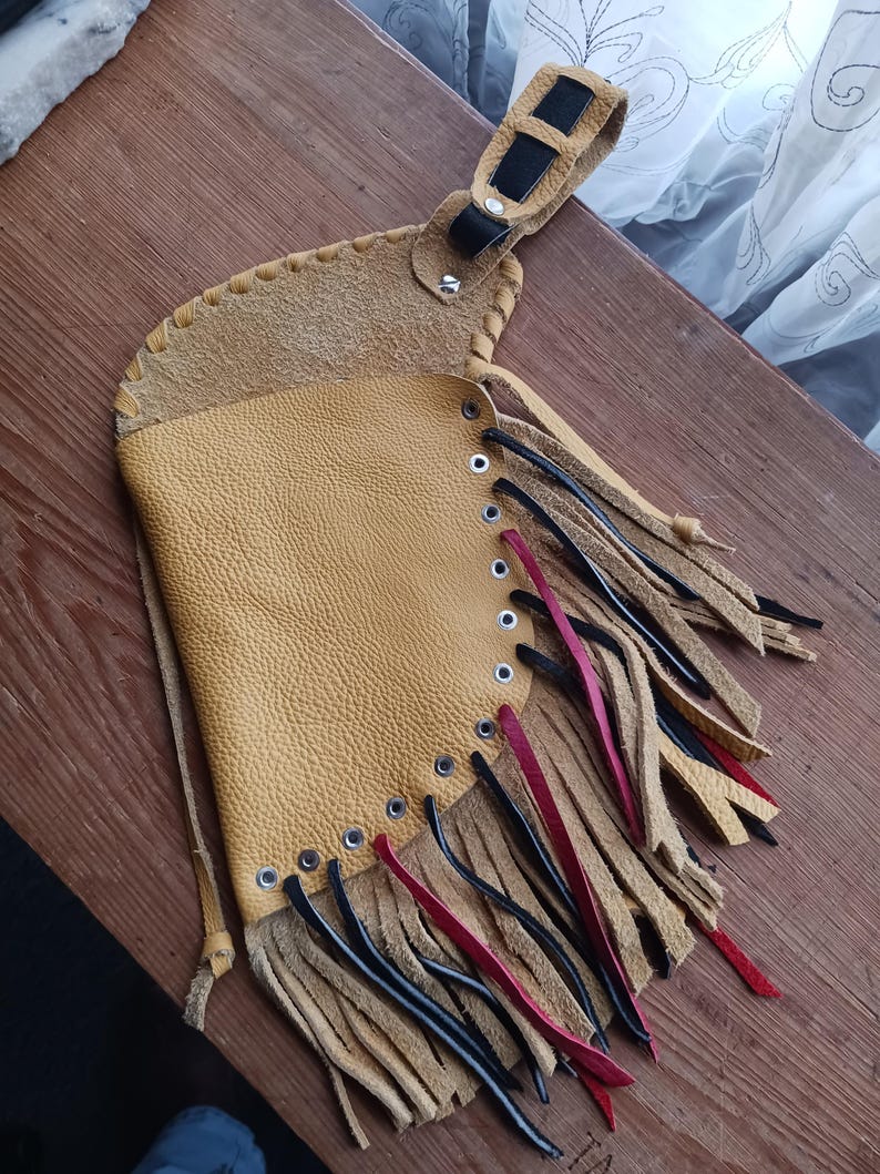 Buckskin Native American Mini Chaps Hanging Stocking Hidden Pouch Free ...