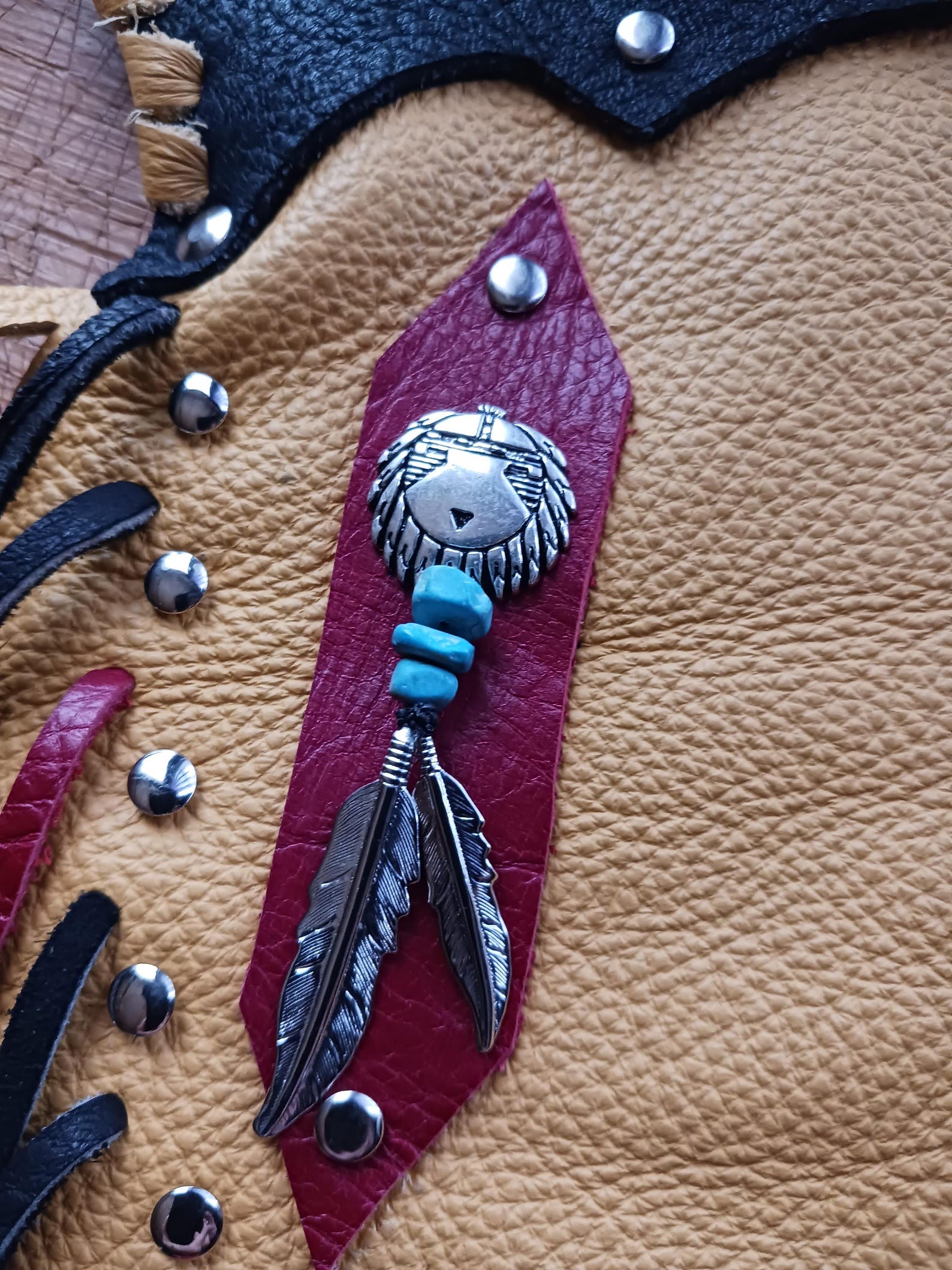 Buckskin Native American Mini Chaps Hanging Stocking Hidden Pouch Free ...