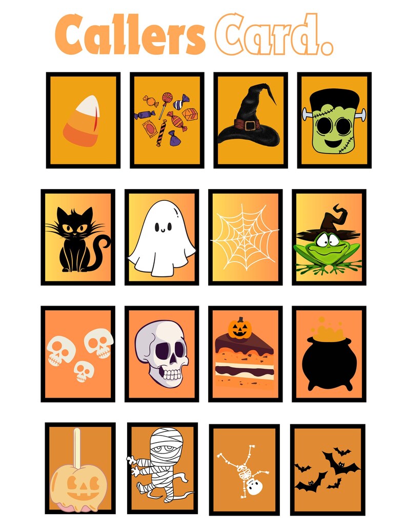 Halloween Printable Bingo Cards, Activities for Halloween, Printable ...