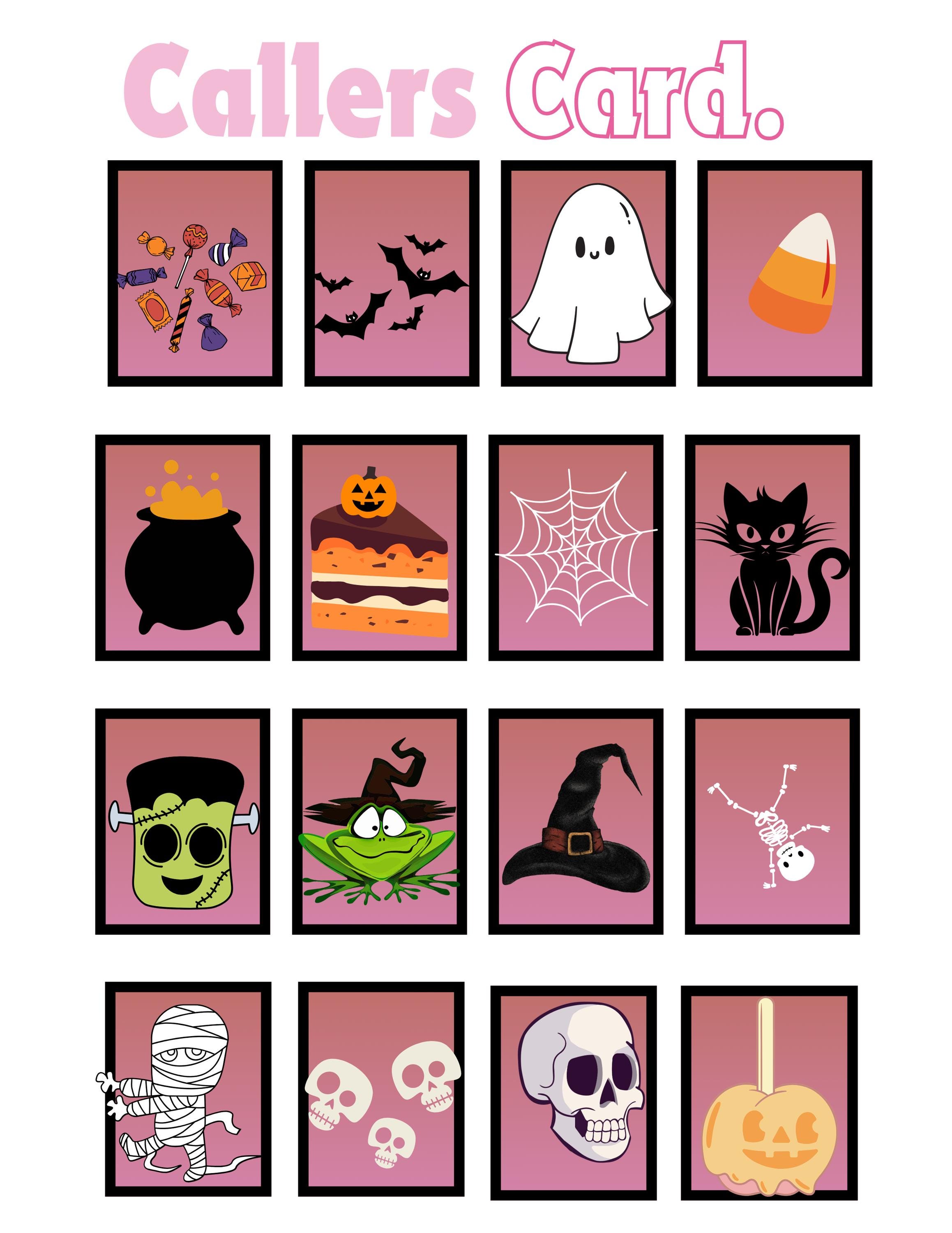 Halloween Printable Bingo Cards, Activities for Halloween, Printable ...